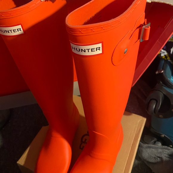 Hunter | Shoes | Orange Hunter Boots | Poshmark